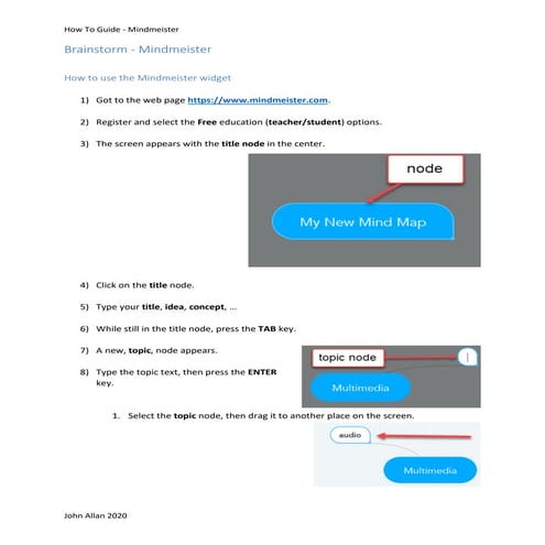 How To use Mindmeister to brainstorm | PDF