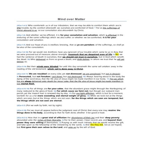 Mind over matter | DOCX