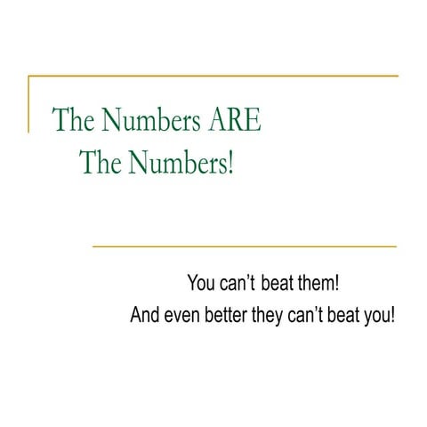 numbers are the numbers | PPT