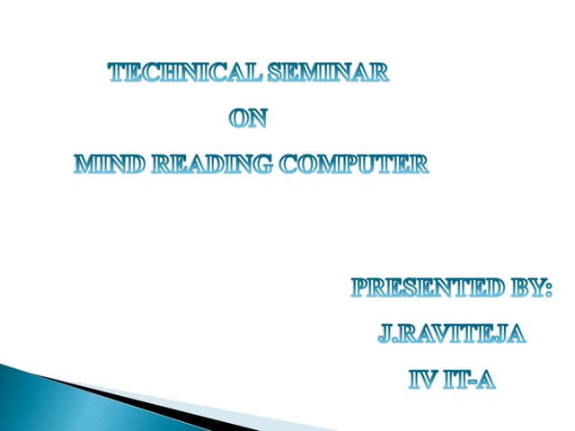 Mind Reading Computer Pptx