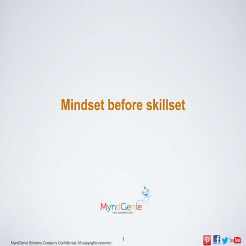 Mindset before skillset | PPTX