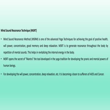 Mind Sound Resonance Technique (MSRT) - to boost autoimmunity | PPTX