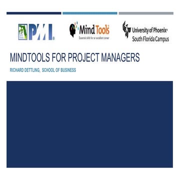 Mind tools for project managers | PPTX