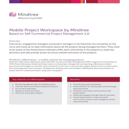 Mobile project workspace. | PDF