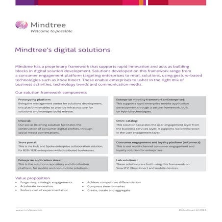 Mindtree's digital solutions. | PDF | Computer Software and ...