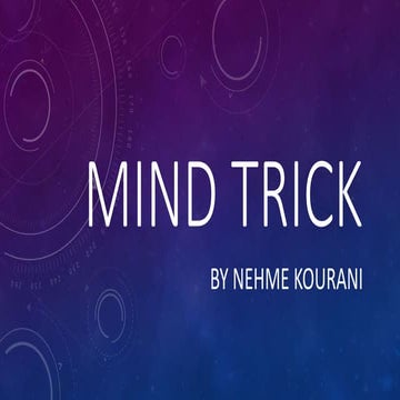 Mind trick | PPTX