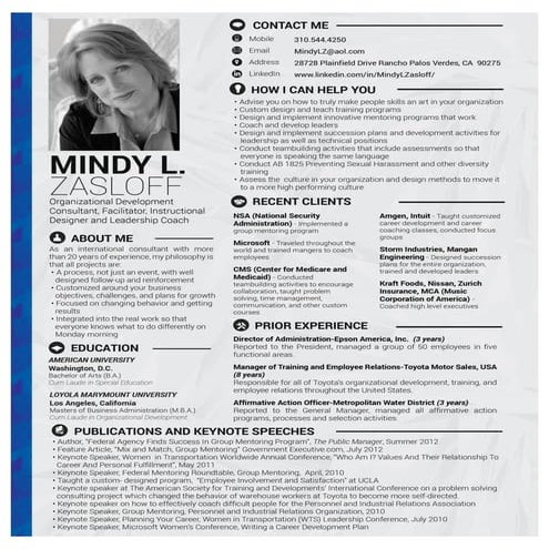 Mindy L. Zasloff Resume | PDF