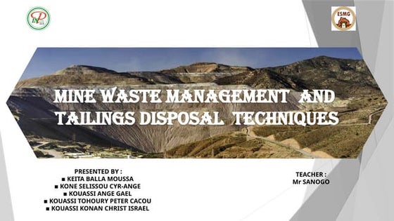 Mine Waste Management | PPT