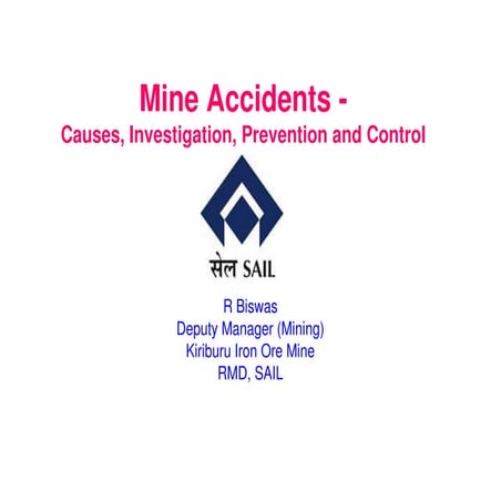 Mine accidents causes, prevention and control | PDF