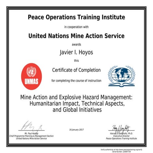 Mine Action and Explosive Hazard Management: Humanitarian Impact ...