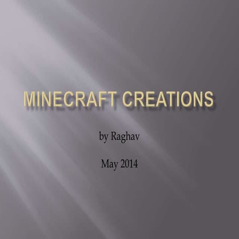 Minecraft creations | PPT