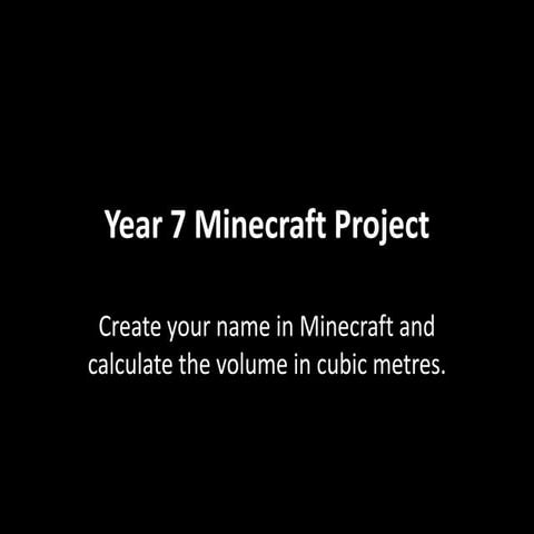 Year 7 Minecraft Maths | PPTX