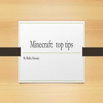 Minecraft power point | PPT