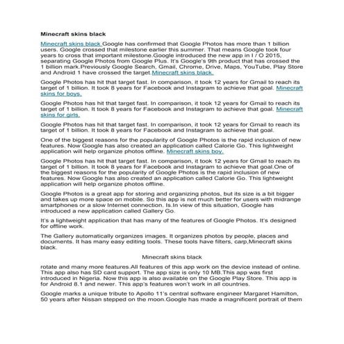 Minecraft skins black | PDF