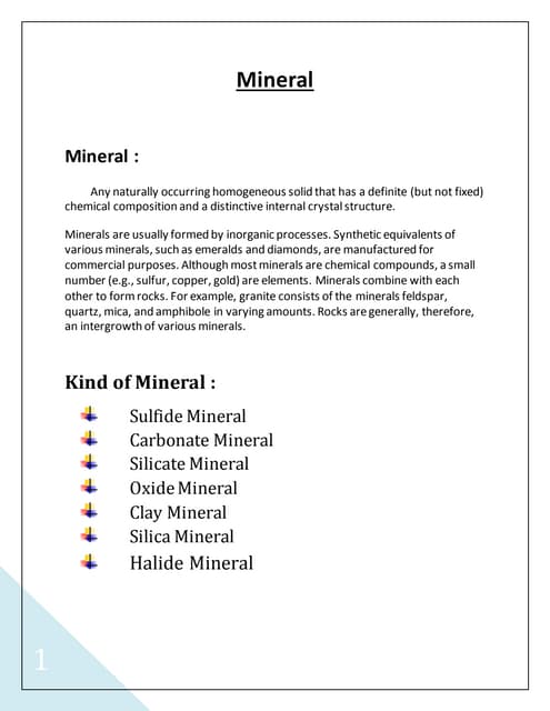 Non-metallic Mineral Deposits | PDF