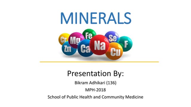 Minerals | PPT
