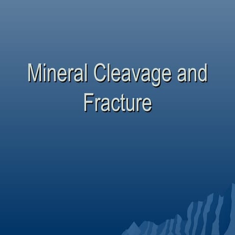 Mineral Fracture Vs Cleavage