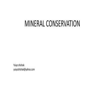 Mineral conservation | PPTX