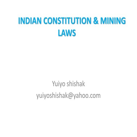 Mineral economics | PPTX