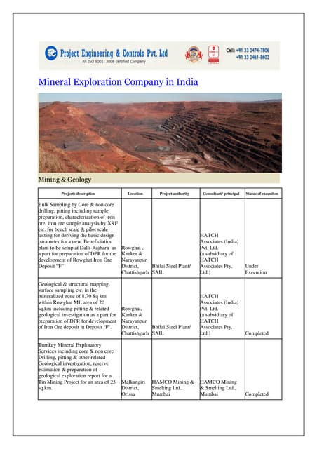 PECPL Geotechnical Investigation Company in India | PDF