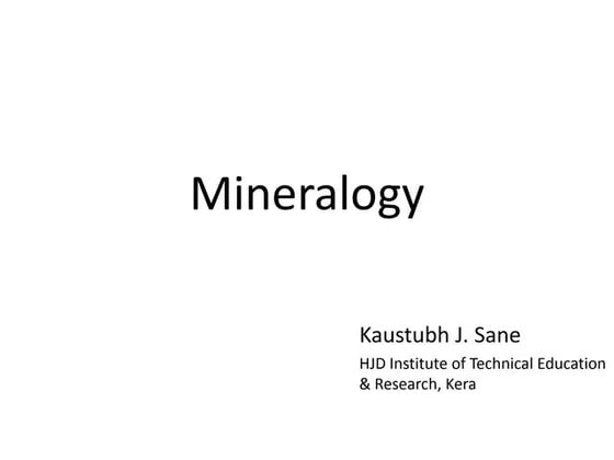 Microscopic Mineralogy- the study of minerals under microscope | PDF | Geology | Science