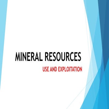 Mineral resources | PPTX