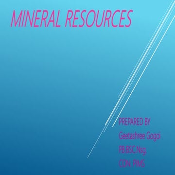 Mineral resources | PPT