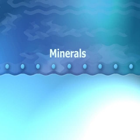 Minerals | PPT