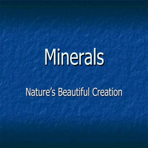 Minerals | PPT