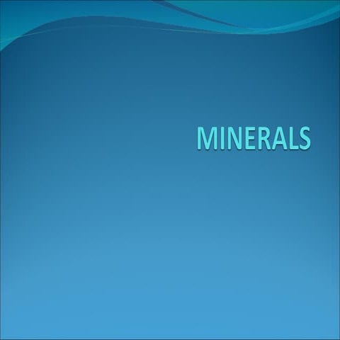 Minerals | PPT