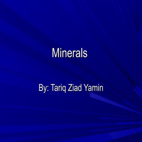 Minerals | PPT