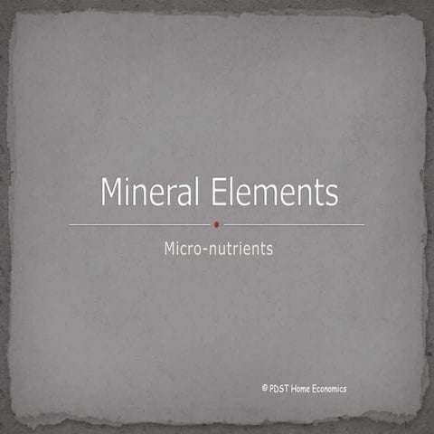 Minerals | PPT