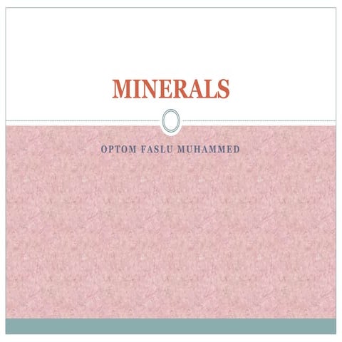 Minerals | PPT