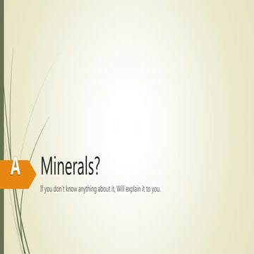 Minerals | PPT