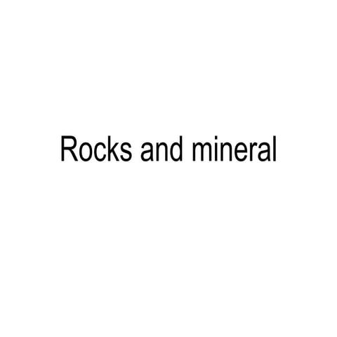 Minerals | PPTX | Geology | Science