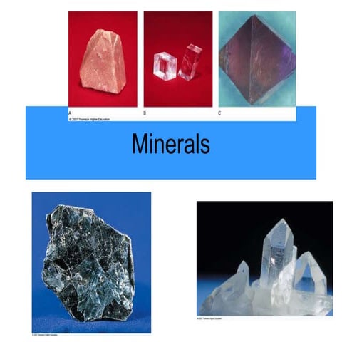 All about minerals , uses, advantages and more..ppt