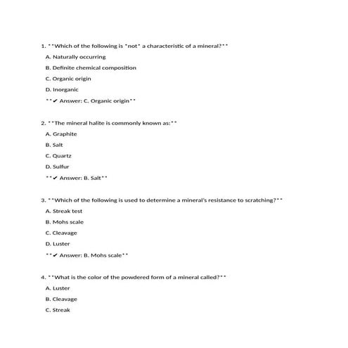 science Minerals-and-Rocks-quiz.docx assessment | DOCX