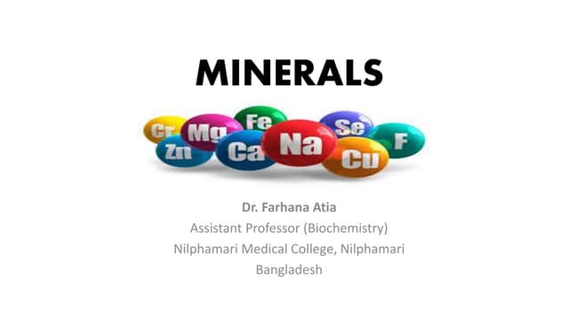 Minerals in Food | PPT