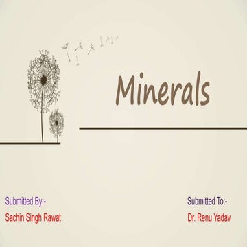 Minerals | PPT