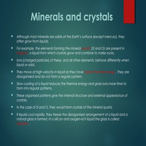 Minerals and crystals | PPT