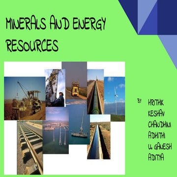 Minerals and energy resources | PPTX | Power and Energy Industry ...