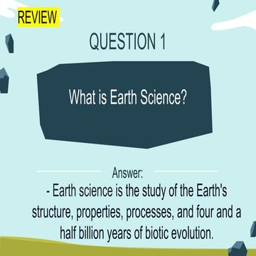MINERALS AND ROCKS PRESETATION EARTH SCIENCE | PPT