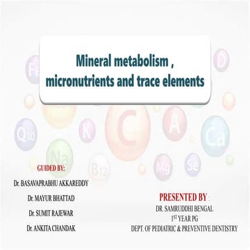 minerals metabolism and trace elements . | PPTX