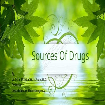 Natural sources of drugs - Mineral Origin | PPTX