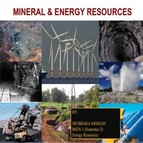 Minerals and energy resources | PPTX