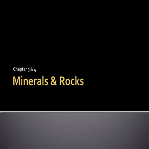Minerals & Rocks | PPT