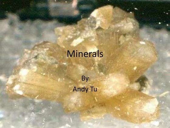 Earth Science: Minerals Important to the Society | PPTX