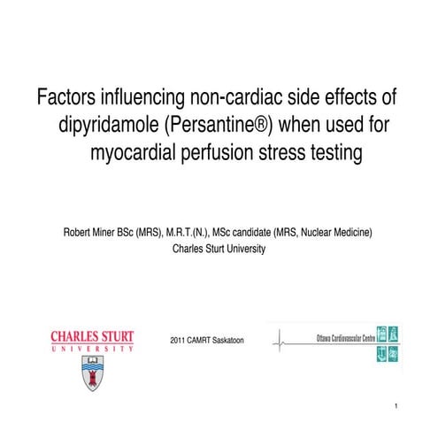 Non-cardiac side effects during myocardial perfusion imaging (Thesis ...