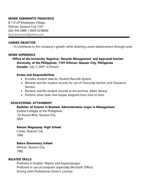 Ramon mitra resume | PDF