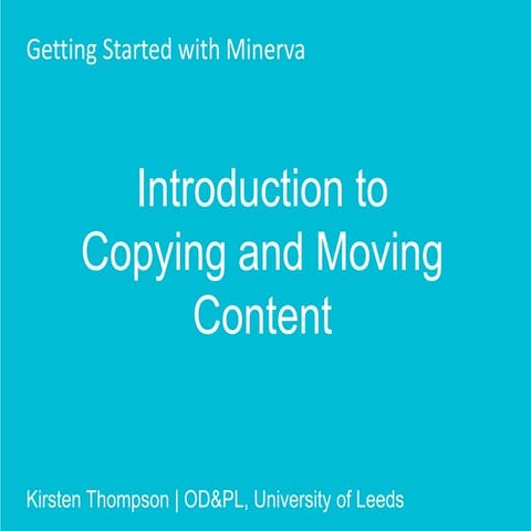 Introduction to Copying and Moving Content | PPT